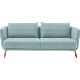 Sch&ouml;ner Wohnen Kollektion 3-Sitzer, B:210cm H:71cm T:91cm, blau, SCH&Ouml;NER WOHNEN-KOLLEKTION, 100% Polyester, Sofas, "Pearl - 5 Jahre Hersteller-Garantie, auch in Boucl&eacute;", Ma&szlig;e