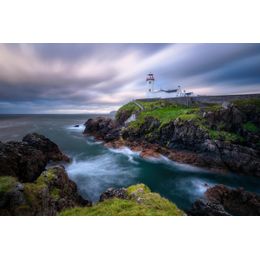 papermoon Fototapete "Photo-Art DANIEL GASTAGER, FANAD HEAD LEUCHTTURM", B/L: 4,5m x 2,8m, Bahnen: 9 Stk., bunt, Schlafzimmer, Tapeten