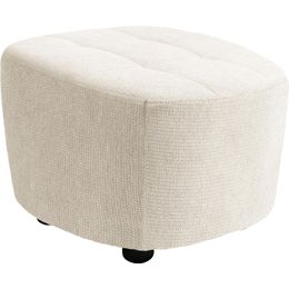 Fu&szlig;hocker Alina, B:54cm H:41cm T:57cm, wei&szlig;, Struktur fein XBO 100% Polyester), Garten, Hocker, "Yuri", Passend zu Sessel Yuri