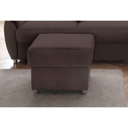 Sit & More Hocker SIT & MORE, B:58cm H:45cm T:48cm, braun, Struktur (100% Polyester);Luxus-Microfaser ALTARA NUBUCK (100% Polyester), Wohnzimmer, Hocker,