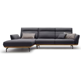 Ecksofa, B:318cm H:103cm T:183cm, schwarz, CREATION BY ROLF BENZ, NaturLEDER OSKAR (echtes Rindsleder), Wohnzimmer, Sofas, "CR.460", Sockel in