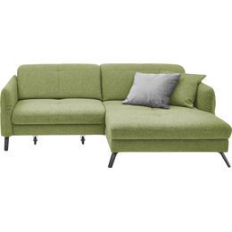 Ecksofa, B:259cm H:84cm T:167cm, gr&uuml;n, SET ONE BY Musterring, 100% Polyester, Wohnzimmer, Sofas, "SO 4400 V", wahlweise mit motorischer Bettfunktion