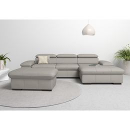 Ecksofa Home Affaire, B:286cm H:73cm T:174cm, grau, Luxus-Microfaser Lederoptik (100% Polyester);Luxus-Microfaser ALTARA NUBUCK (100%