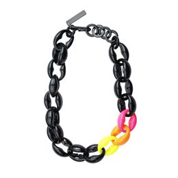 Damen Kette mit Anh&auml;nger "Ava", bunt, Basic, Collezione Alessandro, Kunstfaser, Halsketten, aus Polyesterelementen