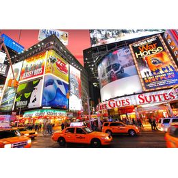 papermoon Fototapete "Times Square", B/L: 5m x 2,8m, Bahnen: 10 Stk., bunt, Schlafzimmer, Tapeten