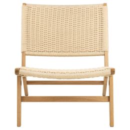 Loungesessel ACTONA GROUP, B:64cm H:72cm T:79cm, wei&szlig;, Wohnzimmer, Sessel, "Carson", Eiche, minimalistischer Stil, erh&auml;ltlich in zwei Farben