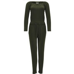 DEF Damen Jumpsuit "DEF Damen Overall"olive, Gr. XS, unifarben, 95% Baumwolle, 5% Elasthan, Overalls