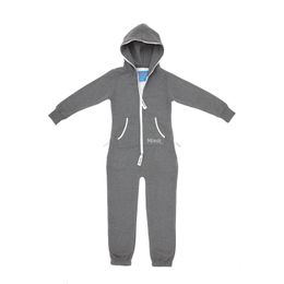 MONIZ Jungen Jumpsuit, Gr. 116, grau, 80% Baumwolle, 20% Polyester, Overalls, mit kuscheligem Komfort
