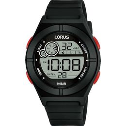 Lorus Kinder Chronograph, schwarz, Armbanduhren, Armbanduhr, Quarz, digital, Kinder, Jugendliche, Geschenk