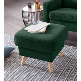 Hocker, B:56cm H:45cm T:56cm, braun, exxpo - SOFA FASHION, Samtvelours (100% Polyester);Webvelours (100% Polyester), Wohnzimmer, Hocker, "Nappa mit