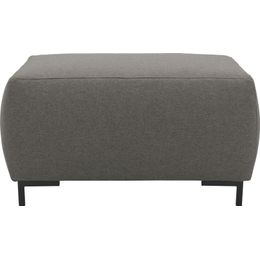 Hocker, B:88cm H:44cm T:68cm, grau, LOOKS by Wolfgang Joop, 100% Polyester, Wohnzimmer, Hocker, "Looks VI", gerade Linien, in 2 Bezugsqualit&auml;ten