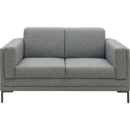 2-Sitzer, B:155cm H:82cm T:90cm, grau, LOOKS by Wolfgang Joop, 100% Polyester, Sofas, "LOOKS VII", klare Linien, edles Design