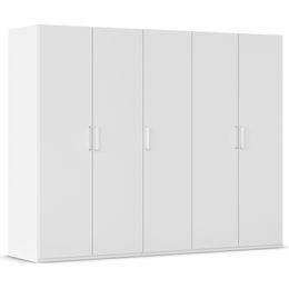 Dreht&uuml;renschrank Rauch, B:251cm H:197cm T:60cm, wei&szlig;, Holzwerkstoff, Schr&auml;nke, "Kleiderschrank Schrank Garderobe Schlafzimmerschrank EVELYN", in