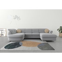 Sit & More Wohnlandschaft SIT & MORE, B:304cm H:78cm T:192cm, grau, Webstoff (100% Polyester);Struktur weich (90% Polyester, 10% Polyamid);Luxus-Microfaser