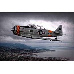 papermoon Fototapete "Photo-Art THOMAS T, Flieger Vintage", B/L: 4m x 2,6m, Bahnen: 8 Stk., bunt, Schlafzimmer, Tapeten