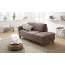 Recamiere Home Affaire, B:194cm H:84cm T:91cm, grau, Struktur (100% Polypropylen);Luxus-Microfaser (100% Polyester) 90% Polyester/10%