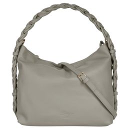 Samantha Look Damen Umh&auml;ngetasche, grau, Leder, clean, Taschen, echt Leder, Made in Italy