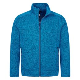 DEPROC Active Herren Strickfleecejacke "KIRKVALE X MEN", blau, Gr. S, 100% Polyester, Jacken, auch in Gro&szlig;en Gr&ouml;&szlig;en erh&auml;ltlich