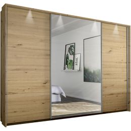 Schwebet&uuml;renschrank Rauch, B:323cm H:233cm T:64cm, braun, Holzwerkstoff, Schr&auml;nke, "Kleiderschrank Schrank Garderobe CORTONA mit Passepartout", und