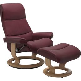 Fu&szlig;hocker stressless, B:57cm H:40cm T:47cm, rot, Leder BATICK: BATICK ist ein leicht korrigiertes, durchgef&auml;rbtes und genarbtes M&ouml;belleder, bei dem