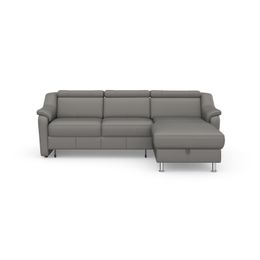 Sit & More Ecksofa SIT & MORE, B:257cm H:84cm T:166cm, grau, Wohnzimmer, Sofas, "Freetown L-Form", inklusive Kopfteilverstellung und komfortablem Federkern