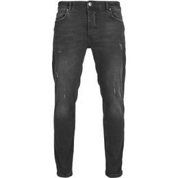 2Y Premium Herren Bequeme Jeans "2Y Premium Herren 2Y Tapered Fit Jeans"schwarz, Gr. 31, unifarben, 97% Baumwolle, 3% Elasthan, Jeans