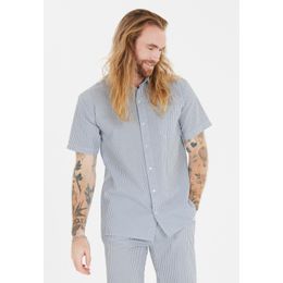 CRUZ Herren Outdoorhemd "Damien", blau, Gr. 4XL, gestreift, 100% Baumwolle, Hemden, aus reiner Baumwolle f&uuml;r ein frisches Tragegef&uuml;hl
