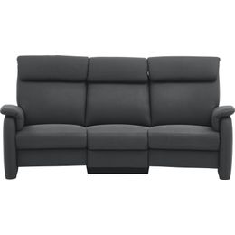3-Sitzer Home Affaire, B:218cm H:107cm T:104cm, grau, Sofas, "Turin mit Steckdose und USB-Port auch in Easy care-Bezug", 2 x vollmotorische