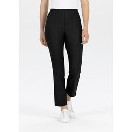 Stehmann Damen Stoffhose, schwarz, Gr. 34, unifarben, Web, Obermaterial: 65% Baumwolle, 31% Polyamid, 4% Elasthan, Hosen, Sommerhose im Four-Pocket