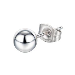 Firetti Damen Single-Ohrstecker "Schmuck Geschenk Ohrschmuck einzeln Classic", 6mm, Edelstahl, silber, Edelstahl, Ohrringe