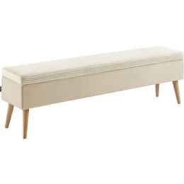 Bettbank Home Affaire, B:140cm H:42,5cm T:40cm, beige, FSC-zertifizierter Holzwerkstoff, Polyester, Schlafzimmer, Sitzb&auml;nke, "Armandine mit