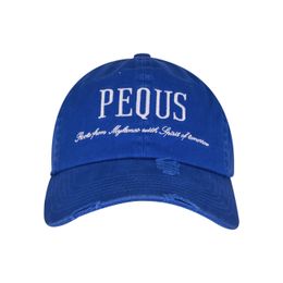 Flex Cap PEQUS "PEQUS PEQUS Destroyed Logo Basecap", Herren, Gr. onesize, blau, 100% Baumwolle, Caps