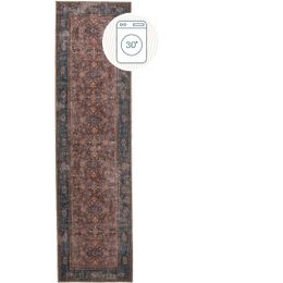 Teppich FLAIR RUGS, B:60cm H:4mm L:230cm, rot, Polyester, Wohnzimmer, Teppiche, "Cyra", traditioneller Teppich, kurzflor, waschbar, Wohnzimmer,