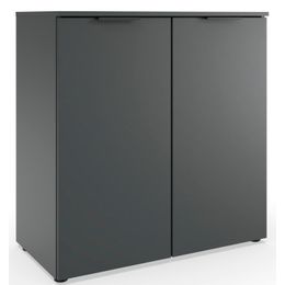 Kommode wimex, B:81cm H:92cm T:41cm, grau, Spanplatte, Sideboards, "Level by fresh to go", 2-t&uuml;rig mit soft-close Funktion, 81cm breit, 92cm hoch