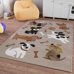 Kinderteppich Smart Kids, B:80cm H:10mm L:150cm, beige, Polypropylen, Teppiche, "Rocky & Friends", Moderner Spielteppich, strapazierf&auml;hig,
