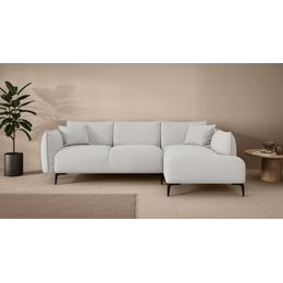 Ecksofa, B:269cm H:97cm T:168cm, grau, LeGer Home by Lena Gercke, 100% Polyester, Wohnzimmer, Sofas, "Adelita mit Ottomane links oder rechts
