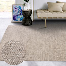 Wollteppich ELLE DECORATION, B:160cm H:10mm L:230cm, beige, Wolle, Wohnzimmer, Teppiche, "Pradesh", Handgewebt, Wolle, Natur, L&auml;ufer, Wohnzimmer,