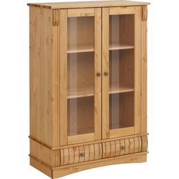Home Affaire "Teresa Highboard mit Glast&uuml;ren" Ma&szlig;e (B/T/H): ca. 84/40/120 cm, mit 2 Glast&uuml;ren und 2 Schubladen, H&ouml;he 120 cm, aus Massivholz