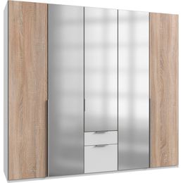 Kleiderschrank wimex, B:225cm H:208cm T:58cm, wei&szlig;, Schlafzimmer, Schr&auml;nke, "New York", mit Spiegelt&uuml;r
