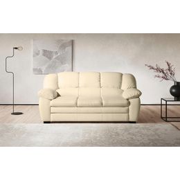 2,5-Sitzer COTTA, B:191cm H:88cm T:92cm, beige, Luxus-Microfaser (100% Polyester);NaturLEDER, echtes Rindsleder, Sofas, "Casino", Polstergarnitur,