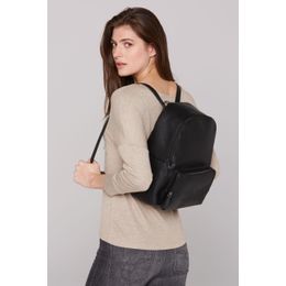 SOCCX Cityrucksack, schwarz, Polyurethane, Rucks&auml;cke
