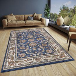 Teppich Hanse Home, B:140cm H:8mm L:200cm, blau, Jute, Polyester, Polypropylen (PP), Wohnzimmer, Teppiche, "Reni", L&auml;ufer, Orientalisch, Kurzflor,