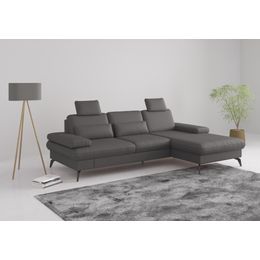 Sit & More Ecksofa SIT & MORE, B:275cm H:82cm T:171cm, braun, Wohnzimmer, Sofas, "Morris L-Form, inkl. Sitztiefenverstellung", wahlweise mit Armteilverstellung,