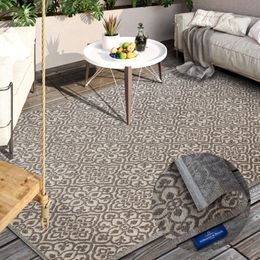 Villeroy & Boch Outdoorteppich VILLEROY & BOCH, B:160cm H:4mm L:230cm, braun, Polyester, Teppiche, "Julie", In-& Outdoor, Flachgewebe, wetterfest, Terrasse, Balkon,