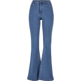 Urban Classics Damen Bequeme Jeans "Urban Classics Damen"clearblau washed, Gr. 28, unifarben, 50% Baumwolle (Bio), 48% Baumwolle, 2% Elasthan, Jeans