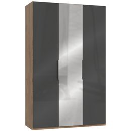 Kleiderschrank wimex, B:150cm H:236cm T:58cm, grau, Schlafzimmer, Schr&auml;nke, "Level by fresh to go", mit Glas- und Spiegelt&uuml;ren
