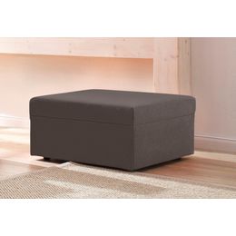 Hocker Home Affaire, B:74cm H:41cm T:74cm, braun, 100% Polyester Melrose;Luxus-Microfaser Nubuk (100% Polyester);Struktur (100% Polyester),