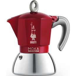 Bialetti Espressokocher "Moka Induktion", 0,15 l, 4, rot, Kaffeemaschinen, Induktionsgeeignet