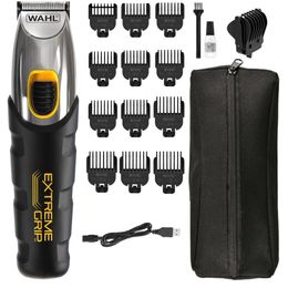 WAHL Bartschneider "Extreme Grip", schwarz, B:4,5cm H:15,5cm T:4cm, Haarschneider, Rutschfester Griff, Lithium-Ionen-Technologie, USB Aufladung