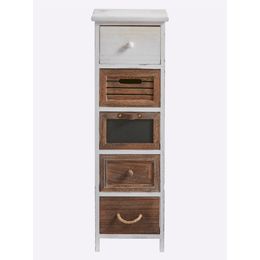 Kommode HEINE HOME, B:30cm H:93cm T:25cm, braun, Massivholz, Sideboards